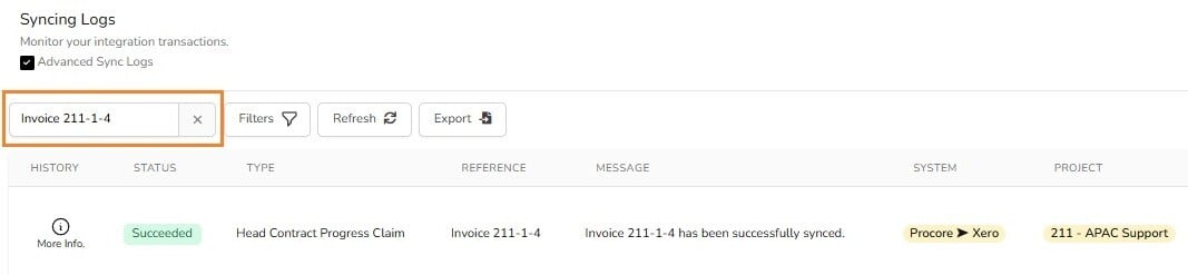 Smoothx Dashboard - Syncing Logs
